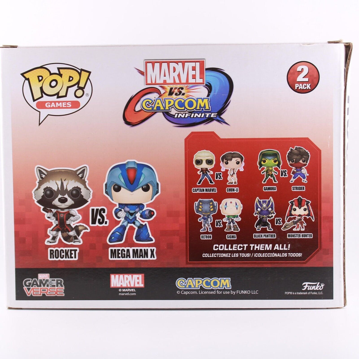 Funko Pop Marvel x Capcom - Rocket vs. Mega Man X - GameStop Exclusive ...
