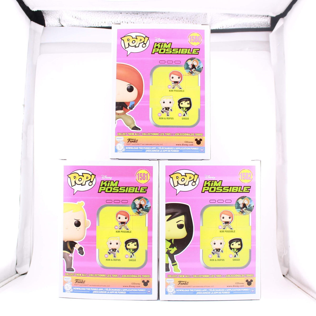Funko Pop Disney Kim Possible - Ron & Rufus / Shego / Kim Possible Set ...