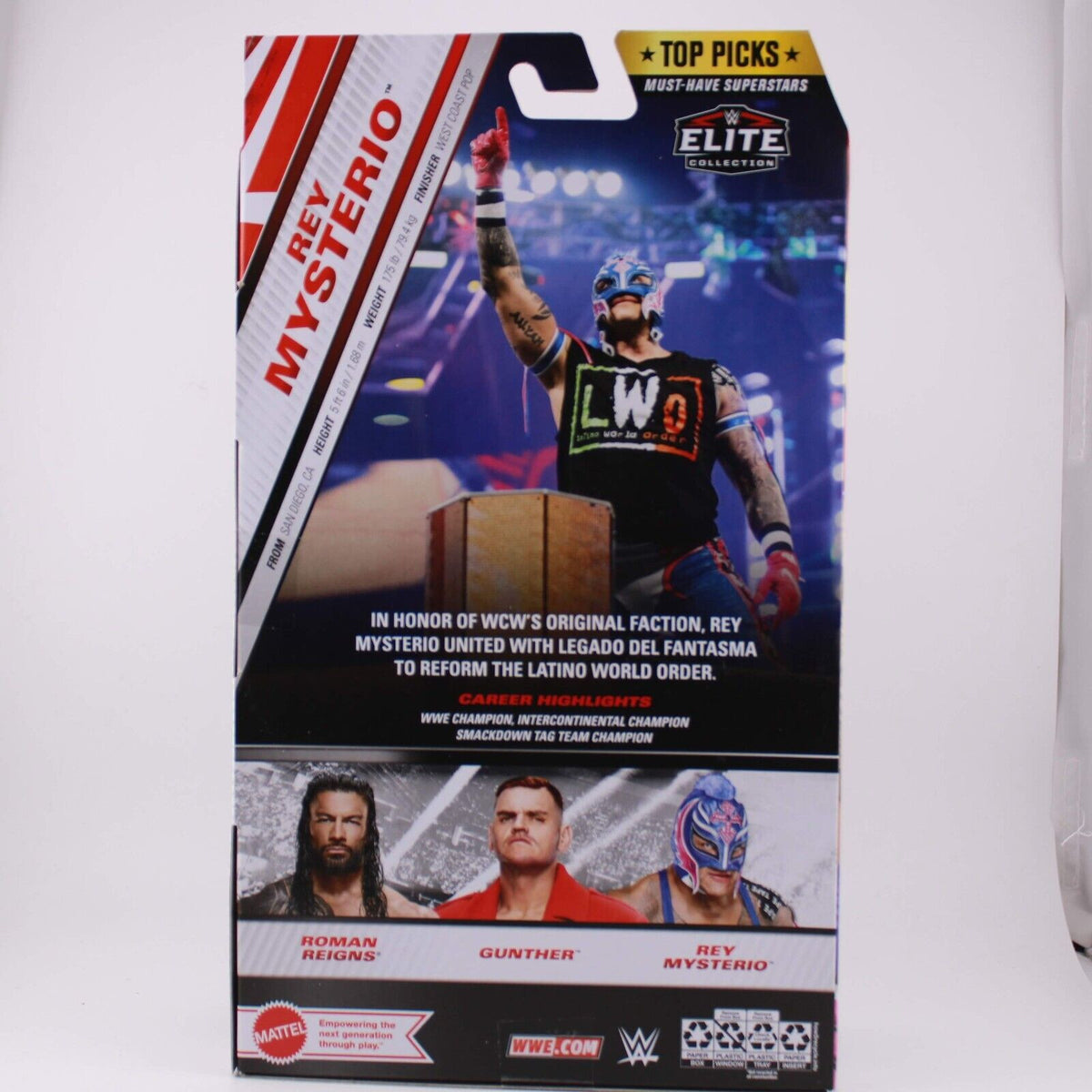 WWE Elite Top Picks 2024 - Rey Mysterio 6" Wrestling Action Figure ...