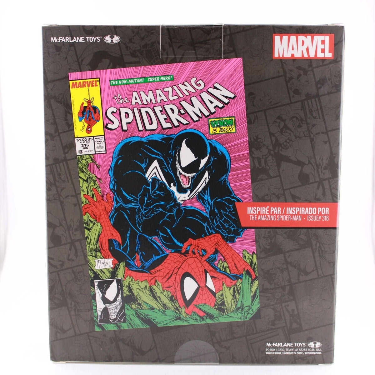 McFarlane Toys Marvel - Venom (Spider-Man Issue #316) - Statue + Scene ...