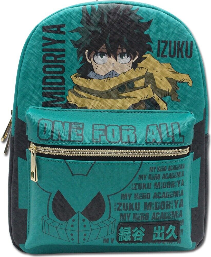 My Hero Academia - Deku One for All Faux Leather 11" Mini Backpack / B ...