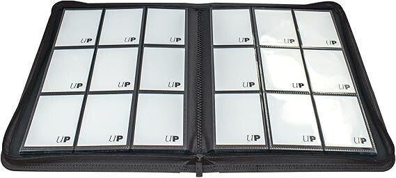 Ultra PRO Vivid 9 Pocket Zippered PRO Binder - Black - Holds 360 Cards ...