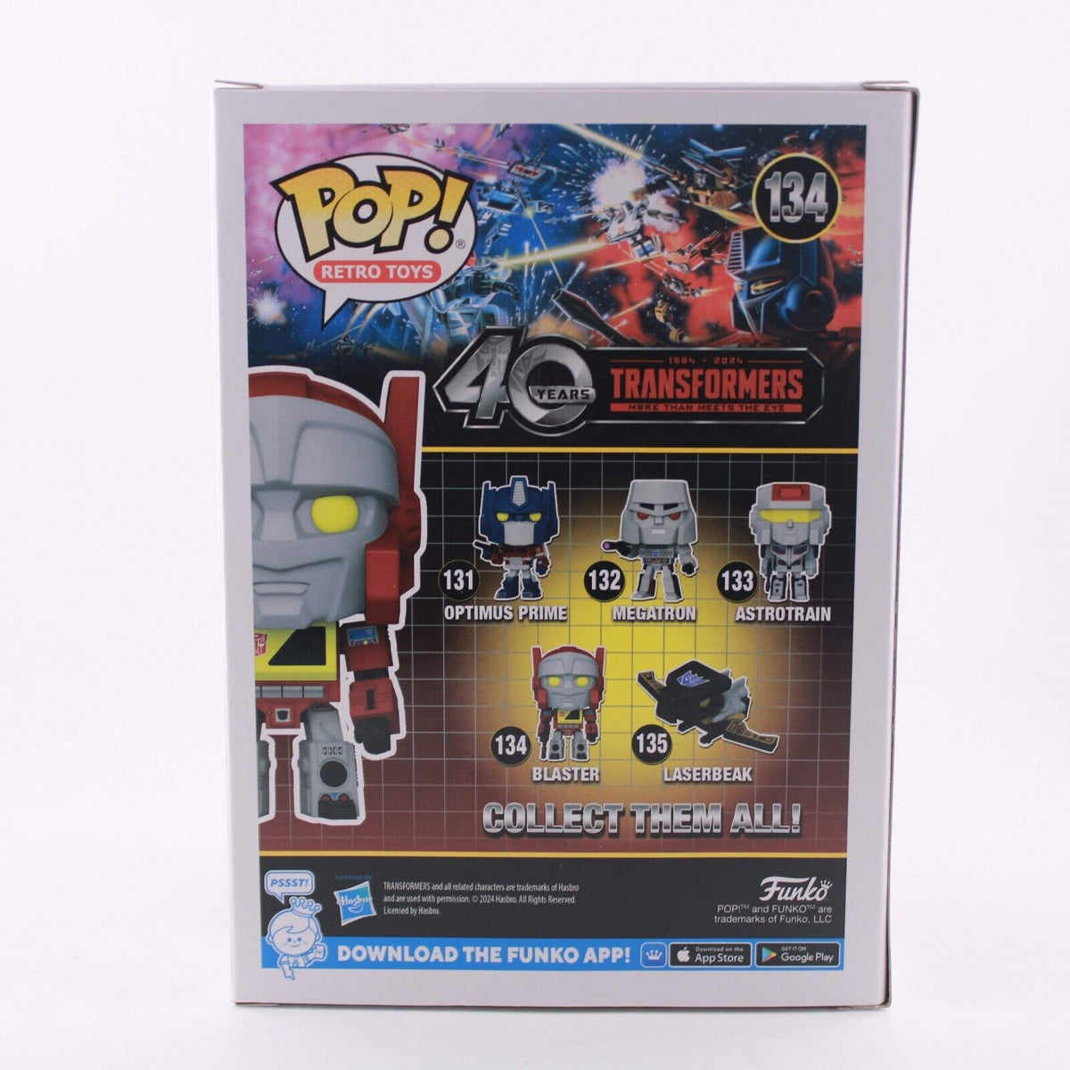 Funko POP Transformers Generation 1 G1 Blaster 40th Anniversary Figure ...