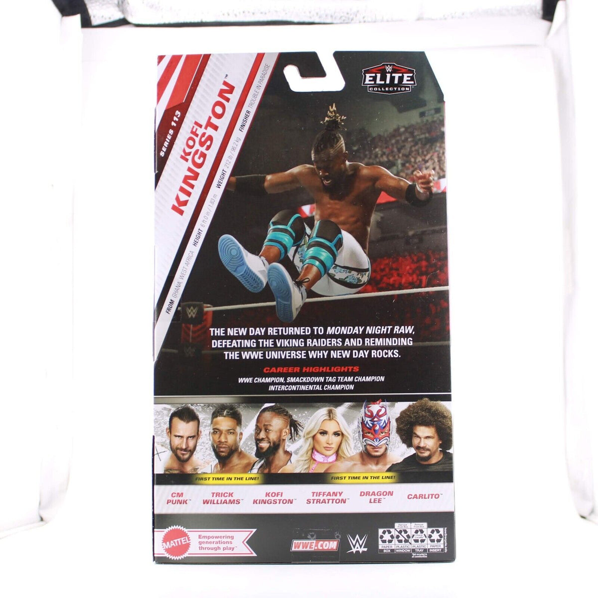 Mattel WWE Elite Series 113 - Kofi Kingston - Wrestling Action Figure ...