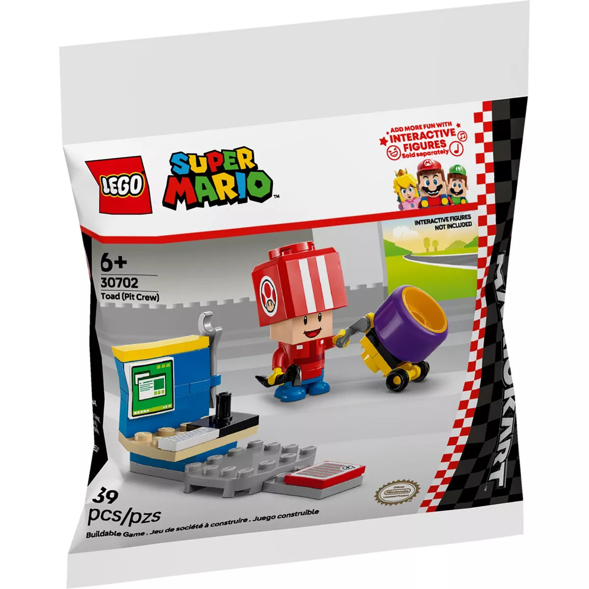 LEGO Super Mario Kart - Toad (Pit Crew) Building Toy 30702 – Blueberry Cat