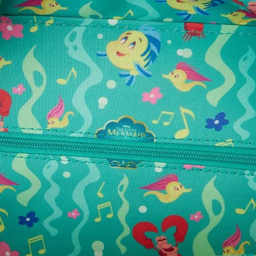Loungefly Disney The Little Mermaid 35th Anniversary Ariel Face Crossb ...