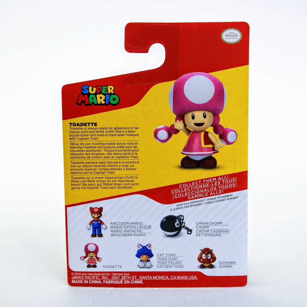 World of Nintendo Super Mario - Toadette 2.5" Mini-Figure Jakks Pacifi ...