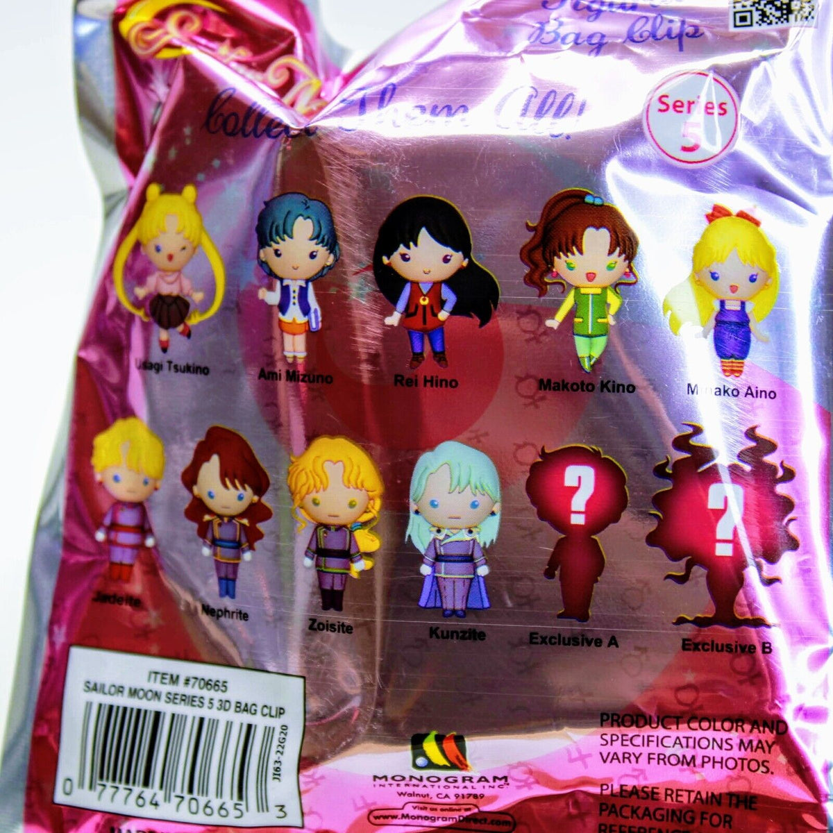 Sailor Moon Anime 3D Figural Foam Bag Clip Series 5 - Blind Bag Keycha ...