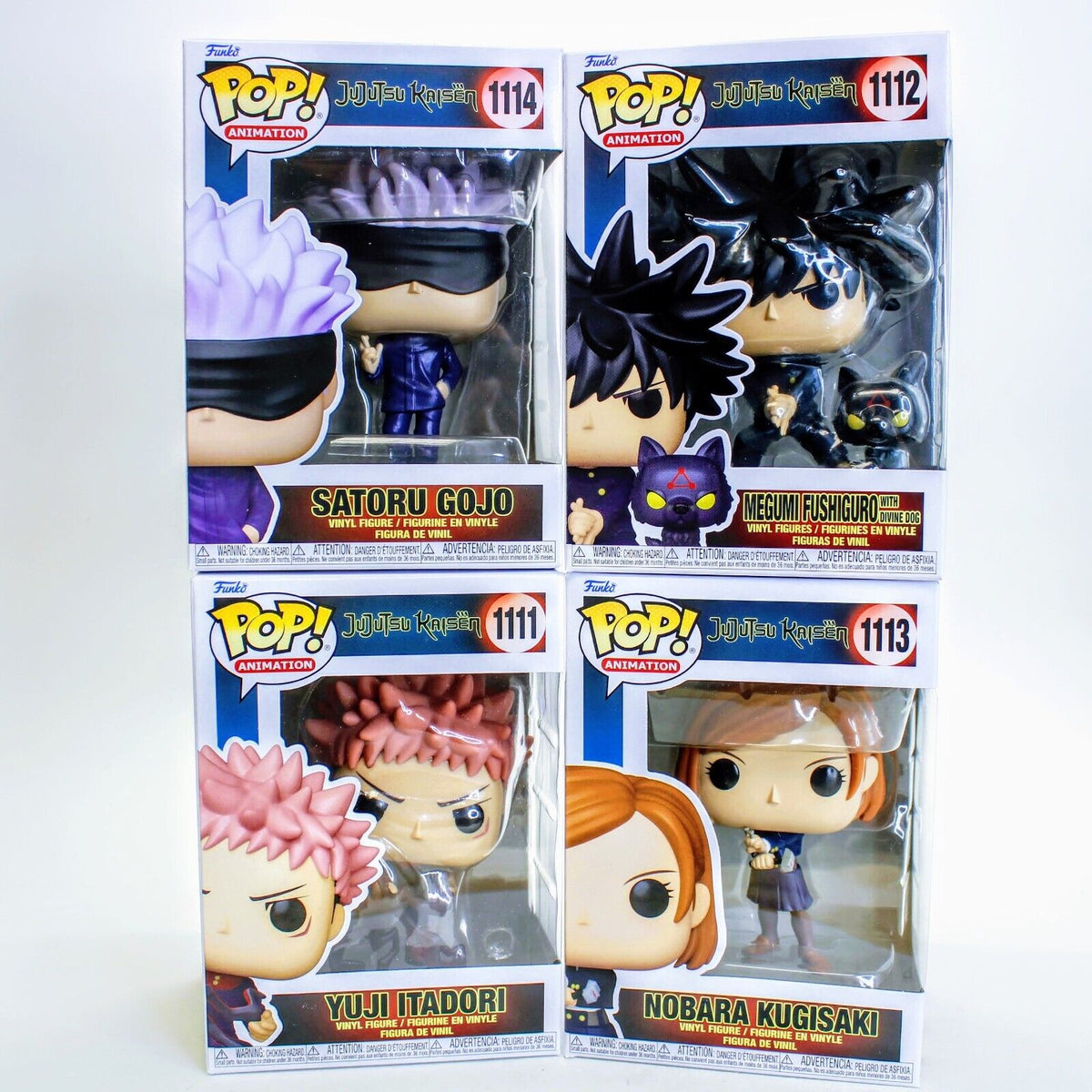 Funko Pop Anime Jujutsu Kaisen Set of 4 - Megumi Gojo Nobara Yuji Viny ...
