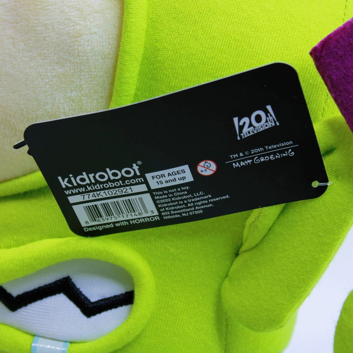 The Simpsons Kang 13 Inch Kidrobot Plush Doll Treehouse of Horror Alie ...