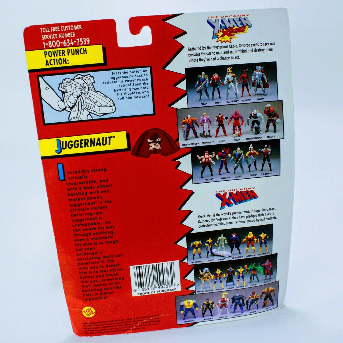 X-Men Marvel Comics The Juggernaut - Vintage Toybiz ~4.75" Action Figu ...