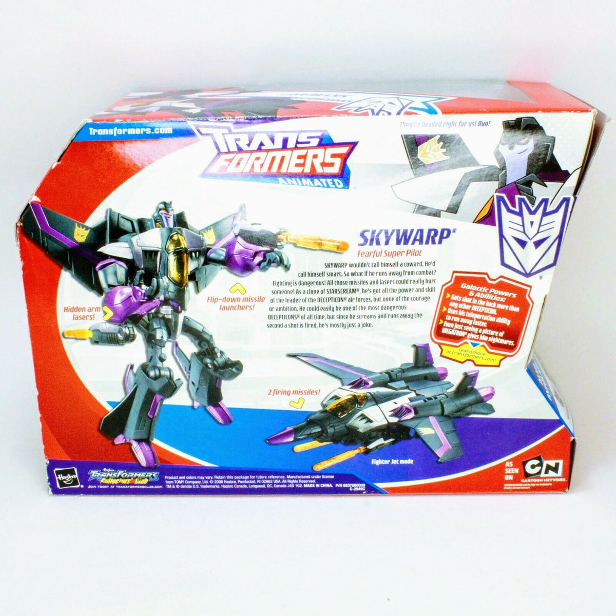 Transformers Animated Skywarp - Voyager Class Series Figure Decepticon ...