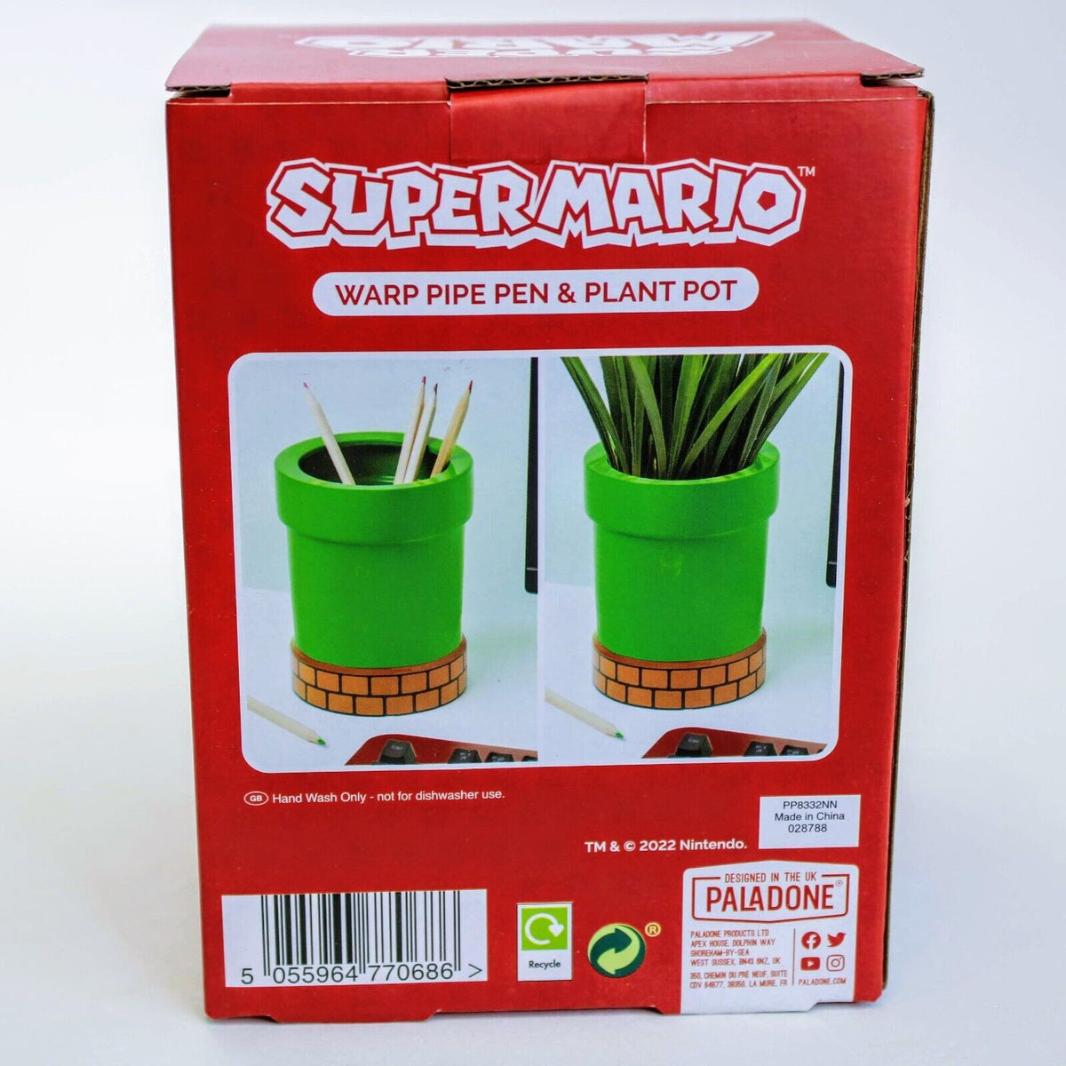 Super Mario Warp Pipe Flower Pot & Pen Holder Ceramic Planter / Pen Or ...