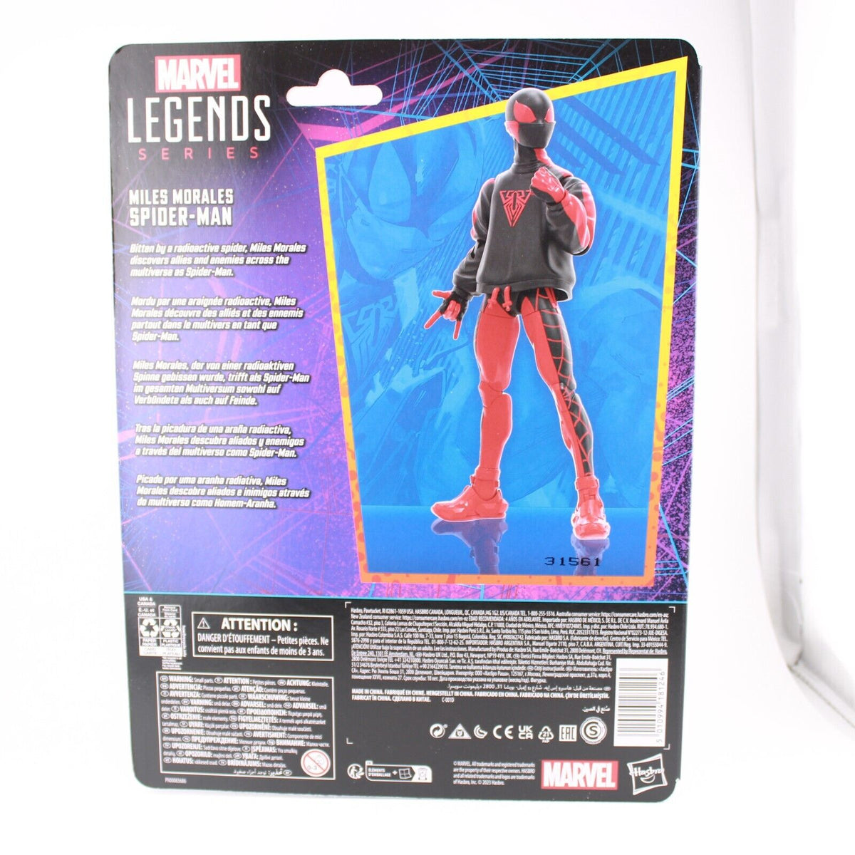 Marvel Legends Series Miles Morales Spider-Man Legends 6" Comic Action ...