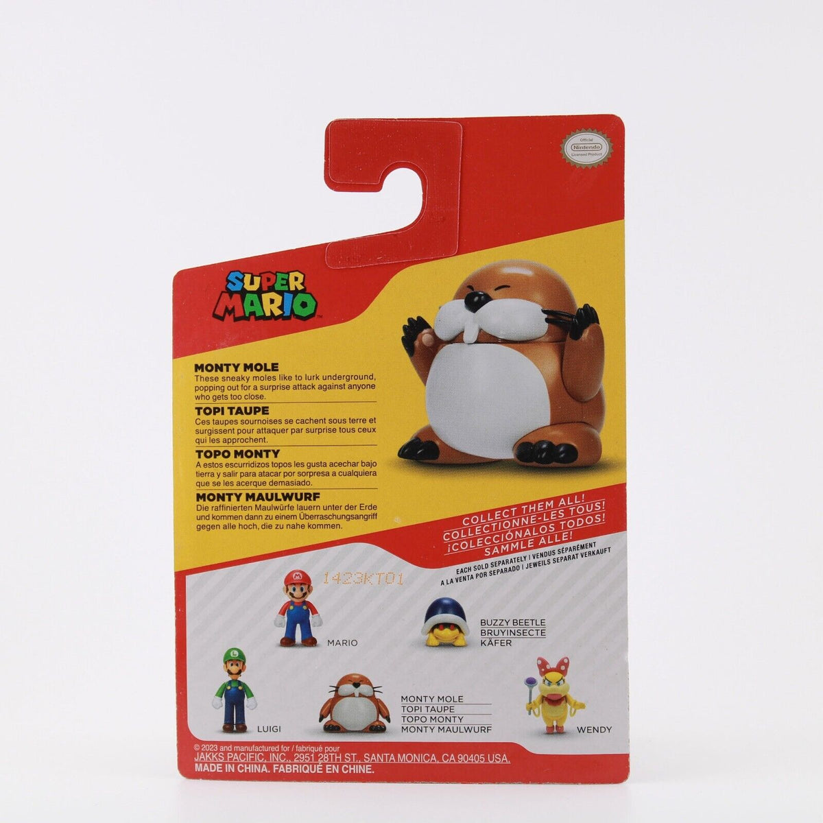 World of Nintendo Super Mario - Monty Mole 2.5" Mini-Figure Jakks Paci ...