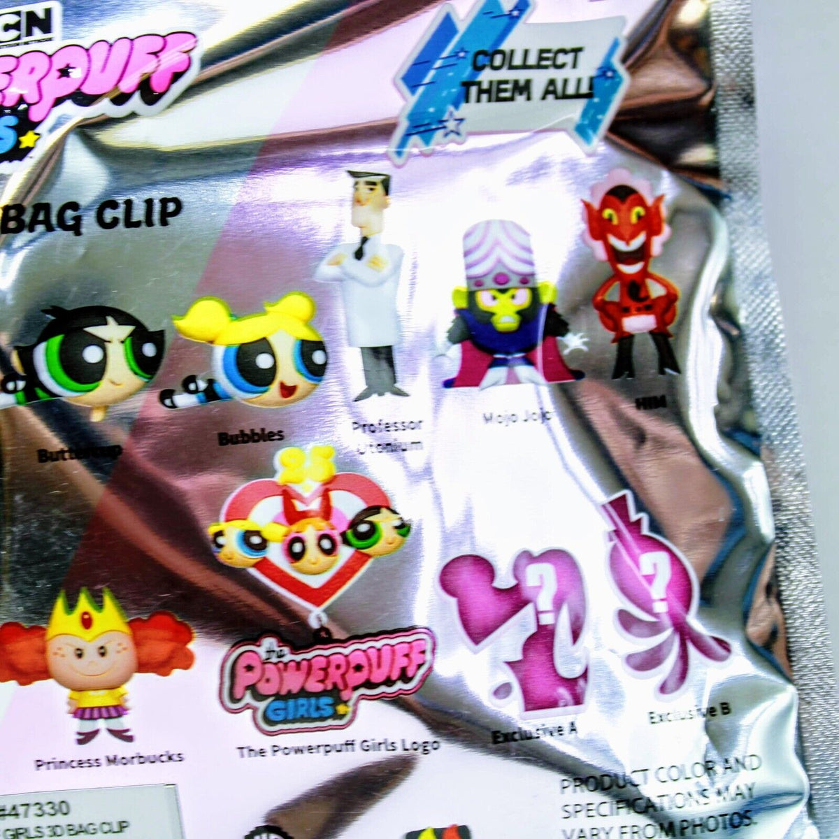 Powerpuff Girls Anime 3D Figural Foam Bag Clip Cartoon Network Blind K ...