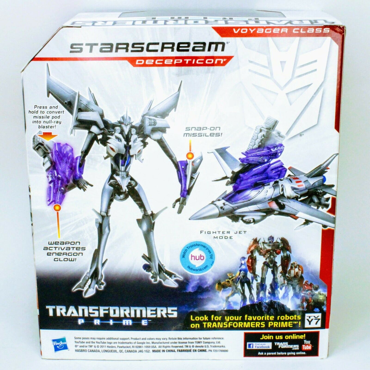 Transformers Prime Starscream - Robots in Disguise RID Voyager Class F ...