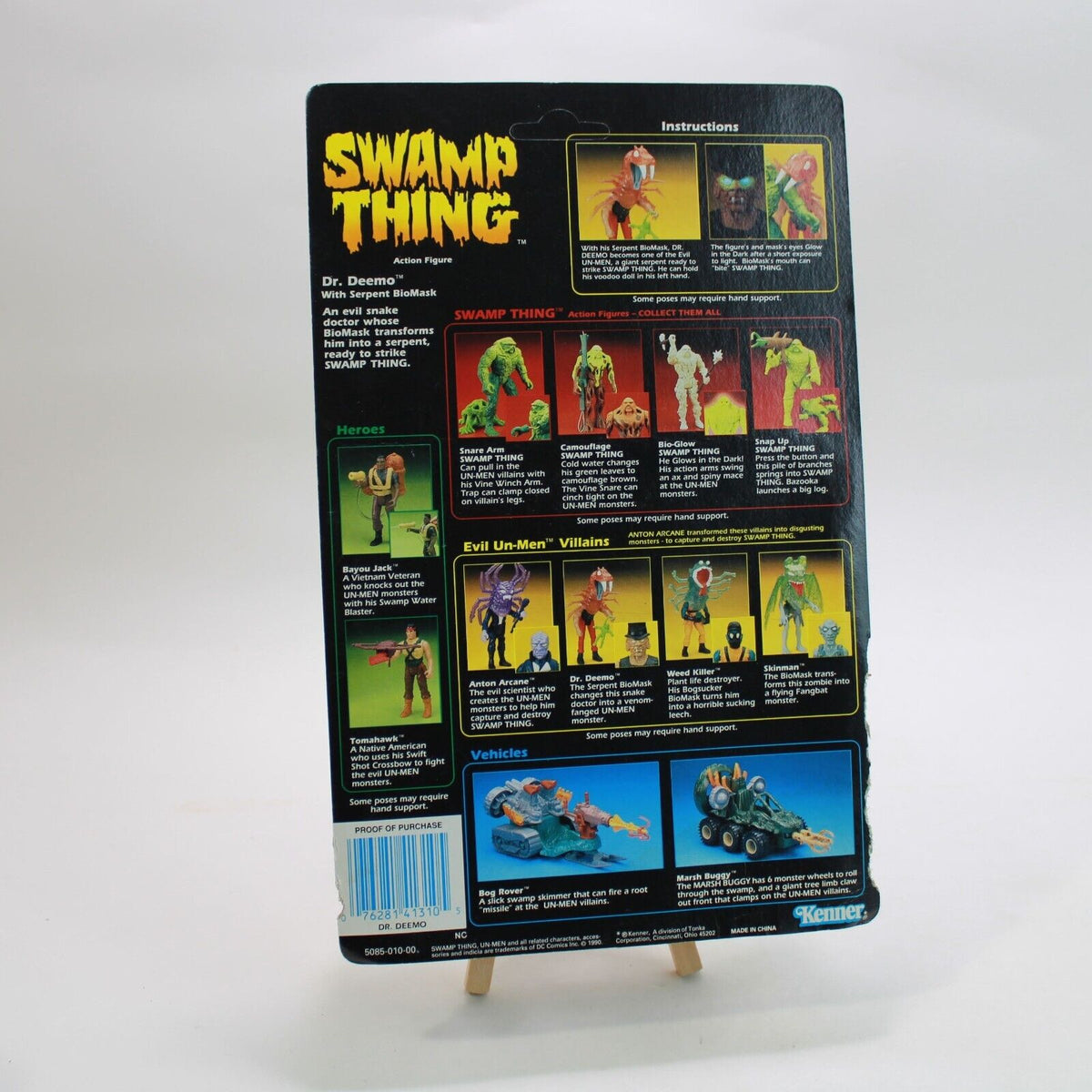 Dr. Deemo - Swamp Thing Figure Unpunched on Card 1990 Kenner ...